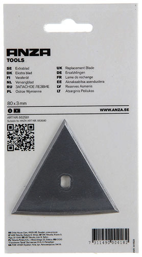 Replacement blade for triangular scraper - Anza | Peintagone